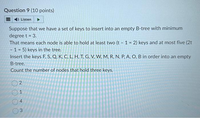 Solved Suppose that we have a set of keys to insert into an | Chegg.com