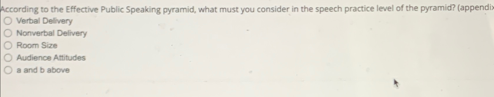 Solved According to the Effective Public Speaking pyramid, | Chegg.com