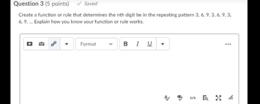 Solved Question 3 (5 points) Saved Create a function or rule | Chegg.com