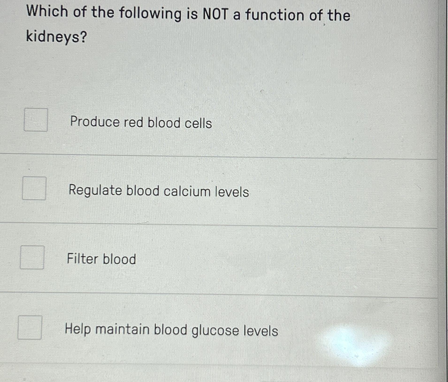 Which of the following is NOT a function of the | Chegg.com