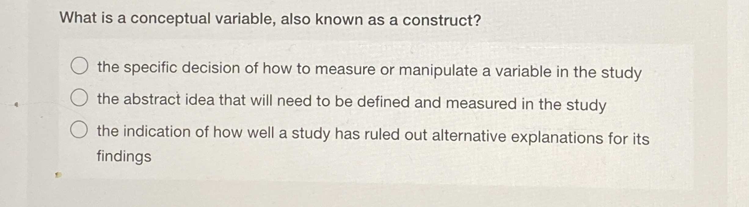 Solved What is a conceptual variable, also known as a | Chegg.com