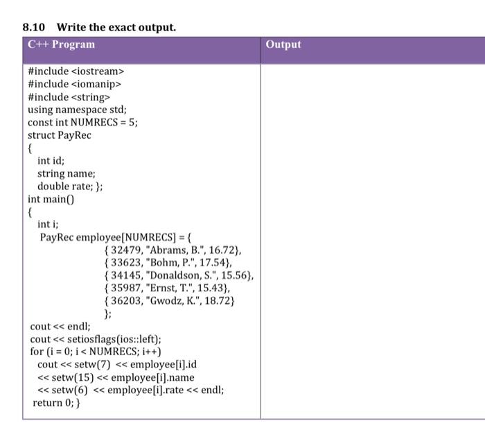 Solved LAB \#8 Data Structures 8.1 Mark the following | Chegg.com