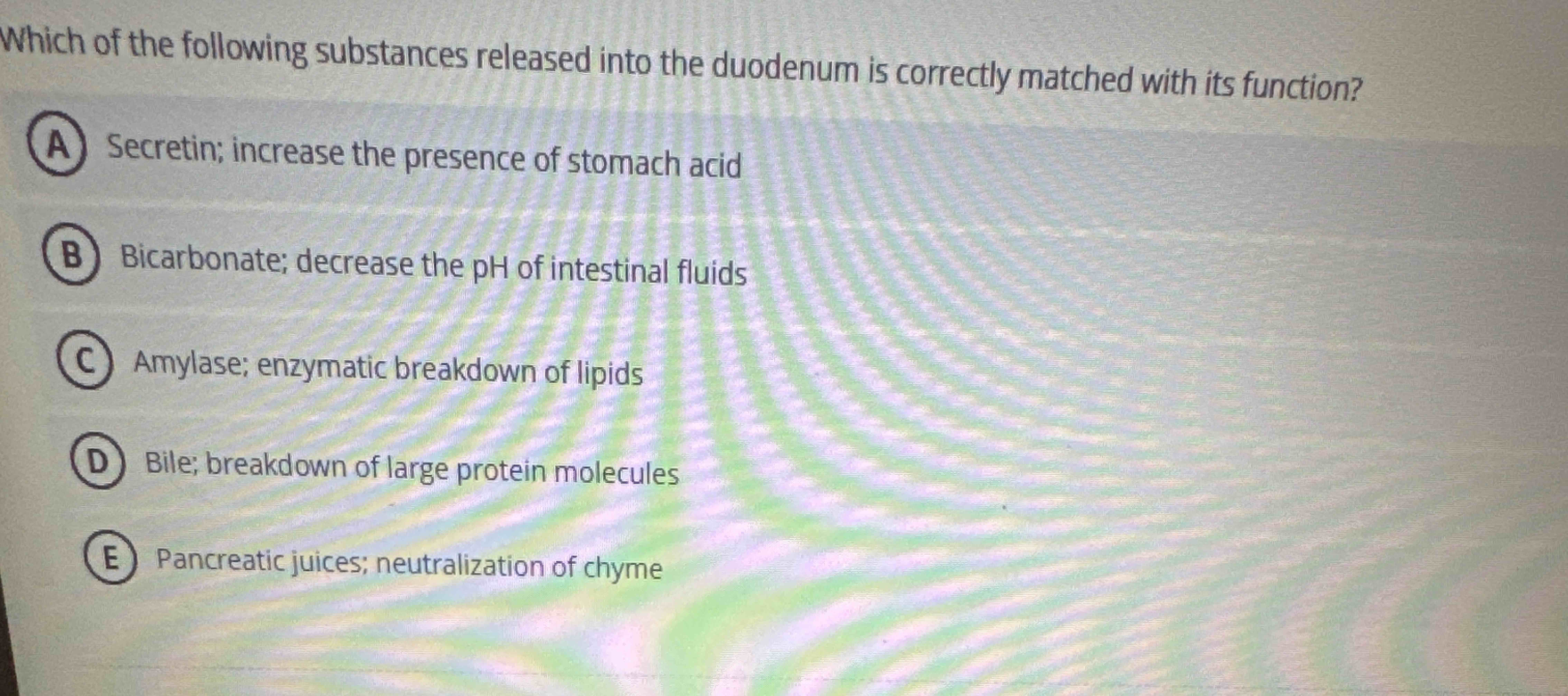 Solved Which of the following substances released into the | Chegg.com