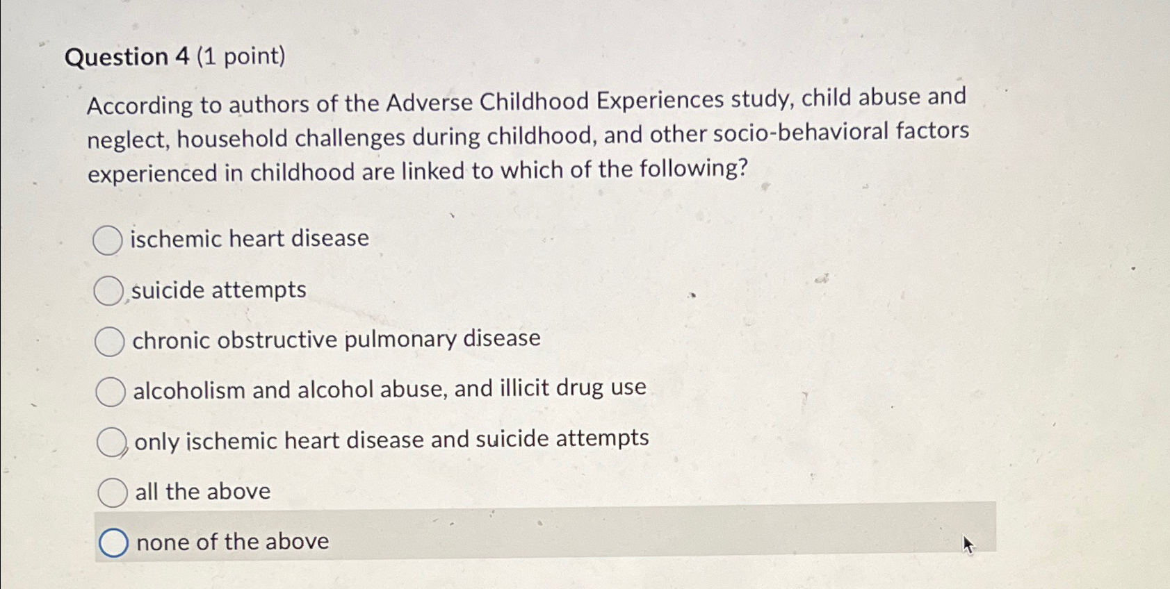 Solved Question 4 (1 ﻿point)According to authors of the | Chegg.com
