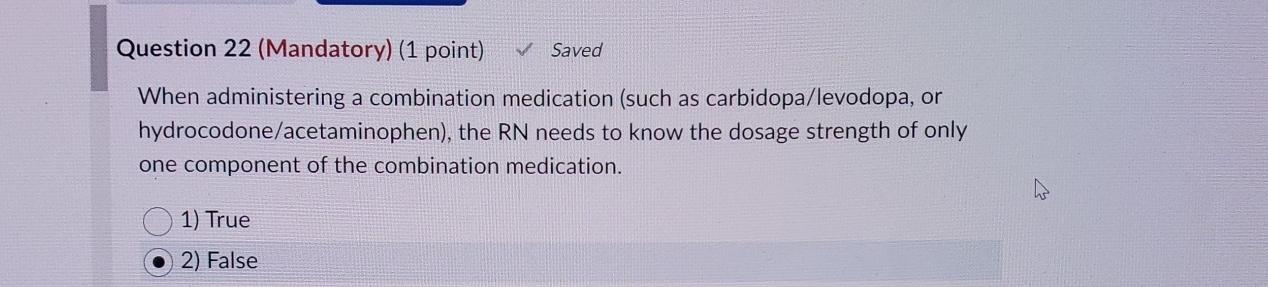 Solved Question 22 (Mandatory) (1 ﻿point) ﻿SavedWhen | Chegg.com