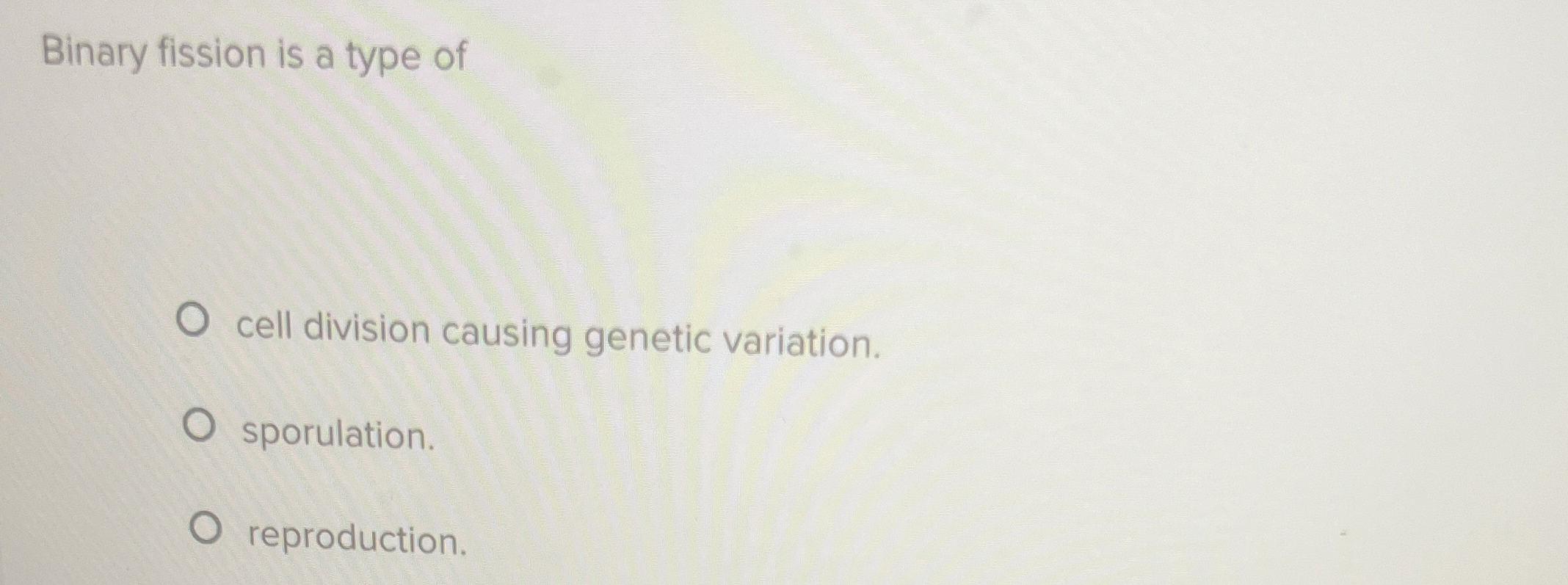 Solved Binary fission is a type ofcell division causing | Chegg.com
