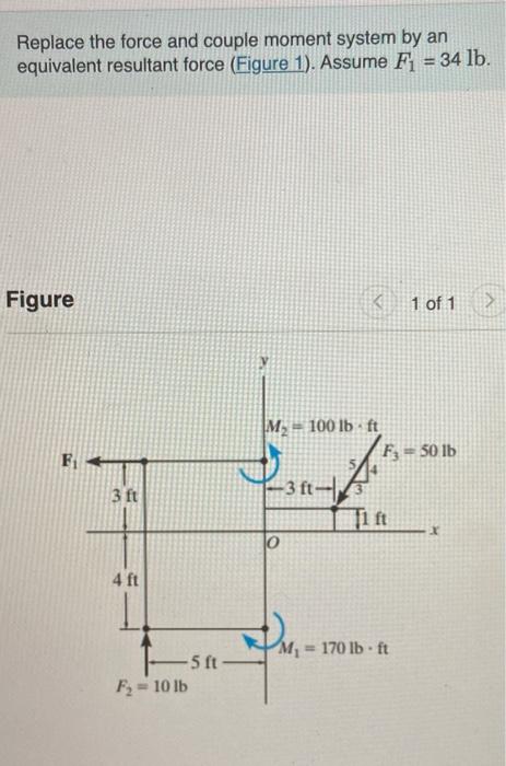 Solved Replace the force and couple moment system by an | Chegg.com
