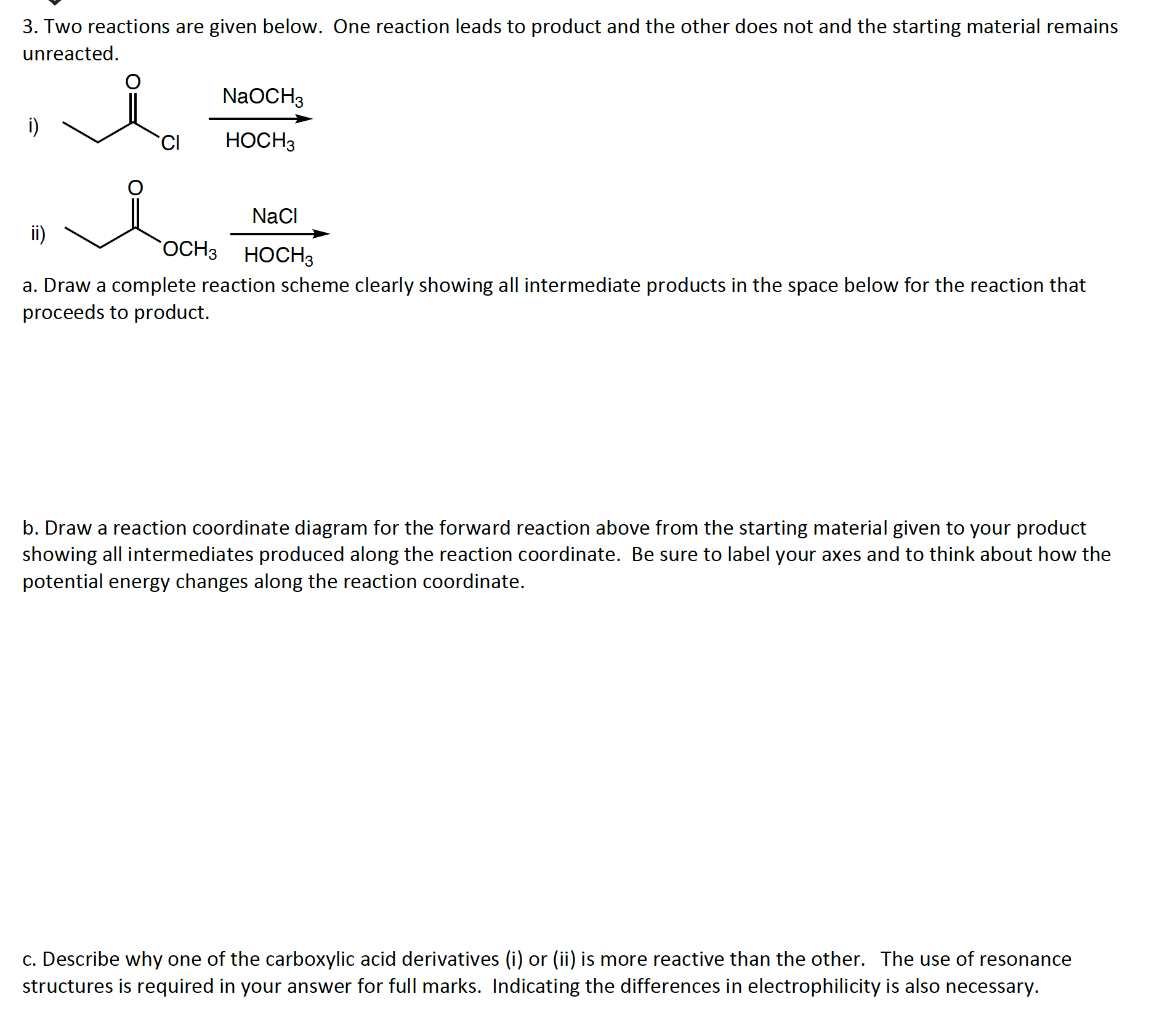 Solved Two reactions are given below. One reaction leads to | Chegg.com