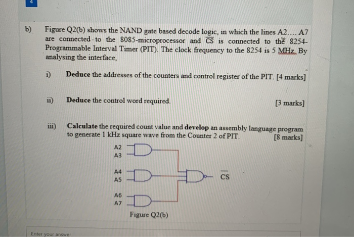 Solved b) Figure Q2(b) shows the NAND gate based decode | Chegg.com