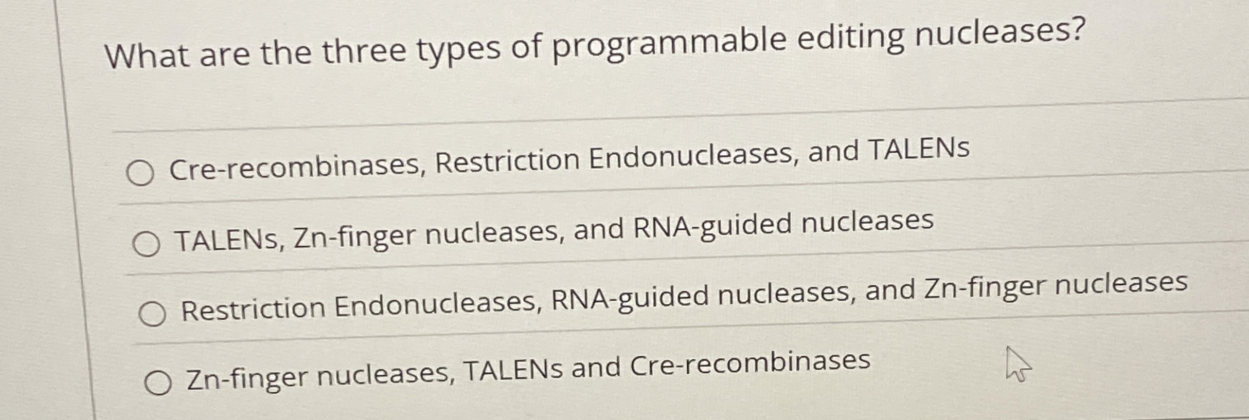 Solved What are the three types of programmable editing | Chegg.com