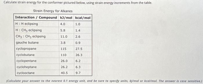 Solved ball \& stick - labels Strain energy =Calculate | Chegg.com