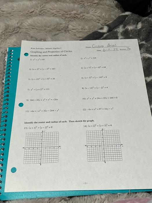 Solved O Kuta Software - Infinite Algebra 2 Graphing and | Chegg.com