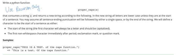 Solved Use Recursion Only List or • Loop is not allowed | Chegg.com