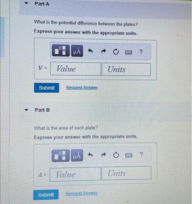 Solved What is the potential difference between the plates? | Chegg.com