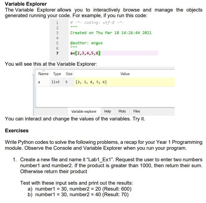 Solved hi could you use numpy spyder programming software | Chegg.com