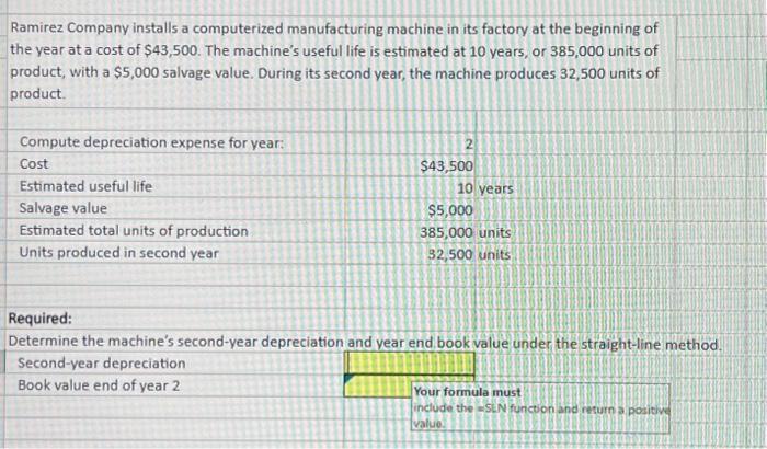 Solved Ramirez Company installs a computerized manufacturing | Chegg.com