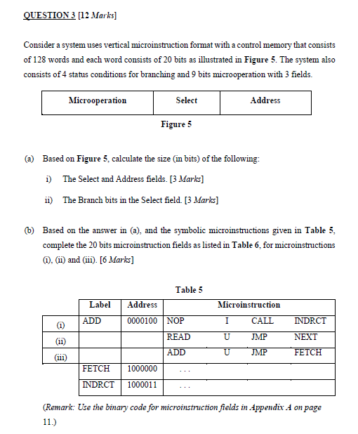 Solved QUESTION 3 [12 ﻿Marks] ﻿Consider a system uses | Chegg.com