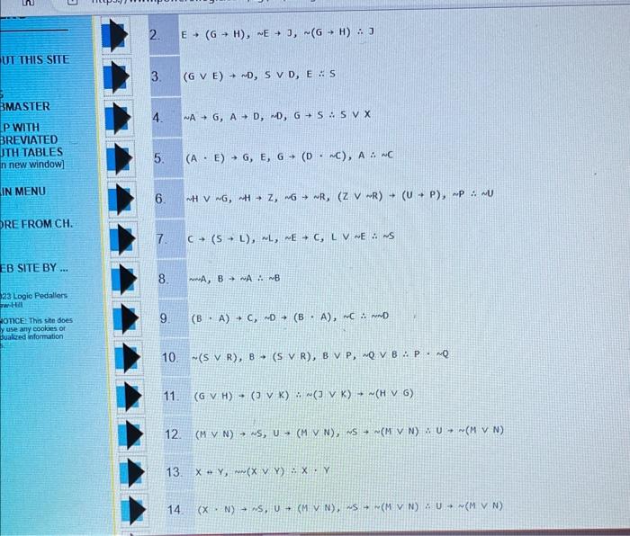 Exercise 7.4C: Abbreviated Truth Tables Part c. Still | Chegg.com