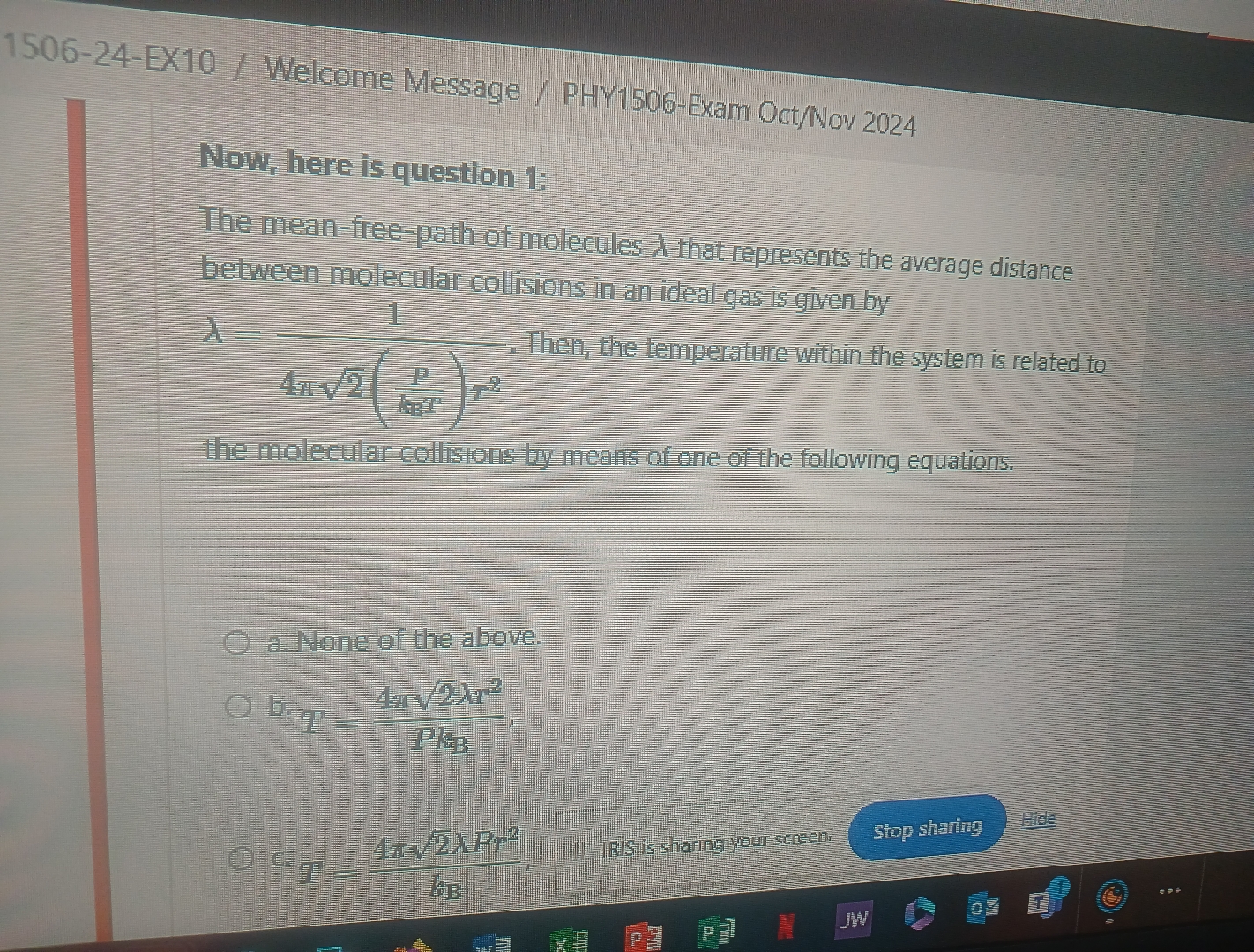 Solved 1506-24-EX10 / ﻿Welcome Message / ﻿PHY1506-Exam | Chegg.com