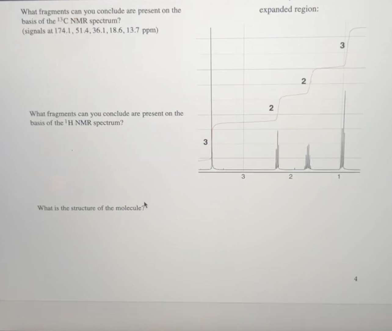 Solved What fragments can you conclude are present on the | Chegg.com