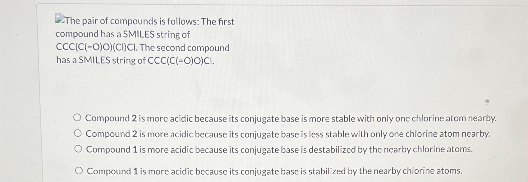Solved The pair of compounds is follows: The first compound | Chegg.com