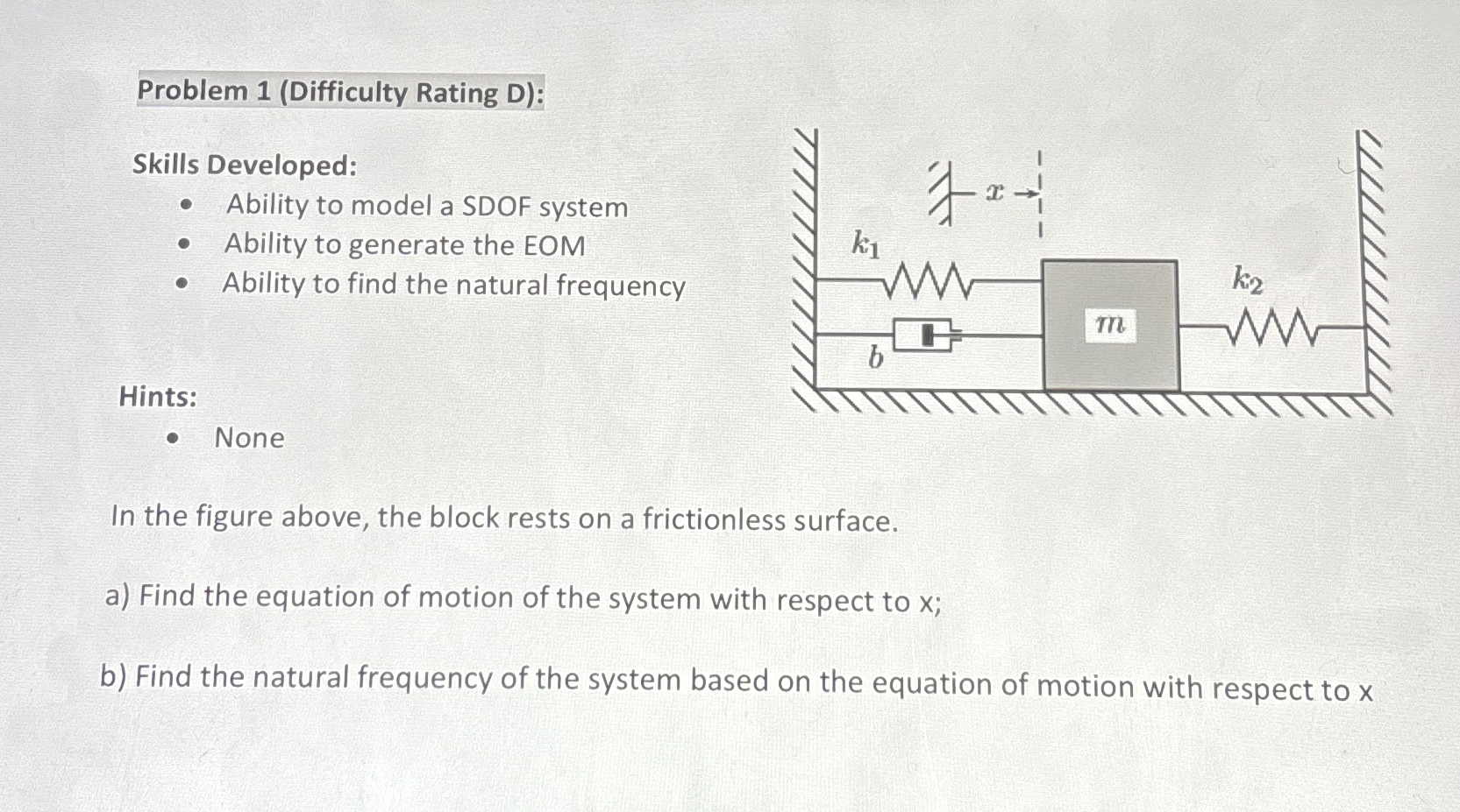 Solved Problem 1 (Difficulty Rating D):Skills | Chegg.com