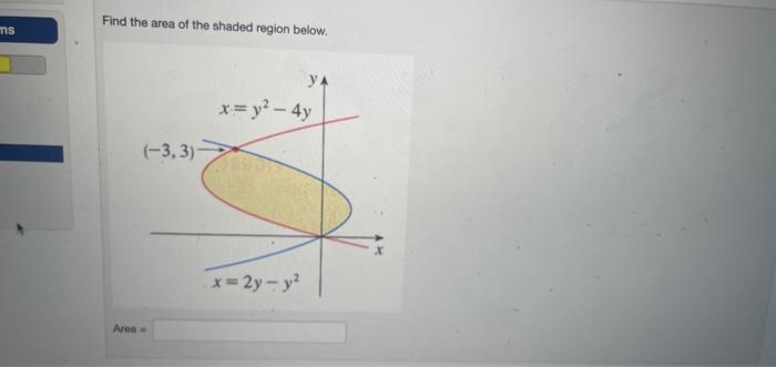 Solved Find the aree of the rogion enclosed between | Chegg.com