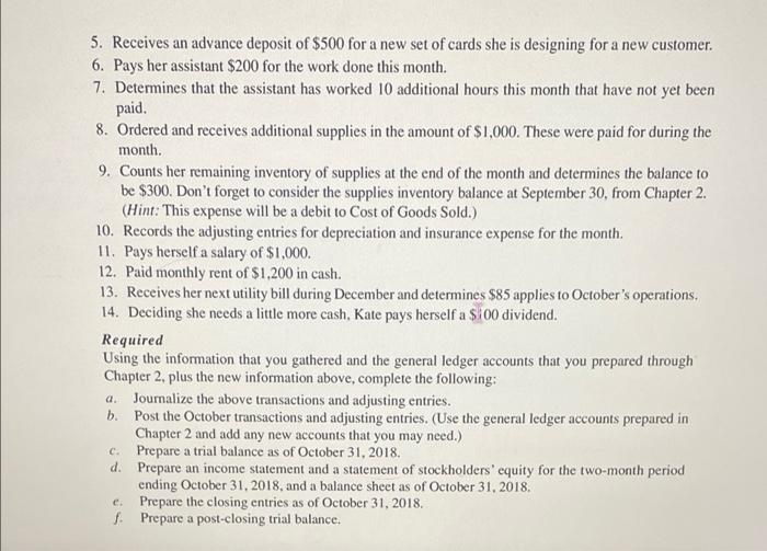 Solved needing help with Kates Cards Chapter 3 please. | Chegg.com