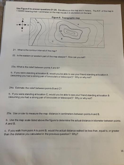 Solved Use Figure 8 to answer questions 21-25. Elevations on | Chegg.com Solved Use Figure 8 to answer questions 21-25. Elevations on | Chegg.com