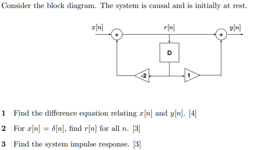 Solved Consider the block diagram. The system is causal and | Chegg.com