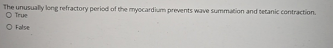 Solved The unusually long refractory period of the | Chegg.com