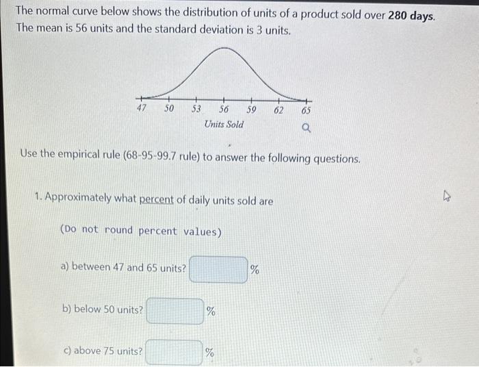 Solved The normal curve below shows the distribution of | Chegg.com