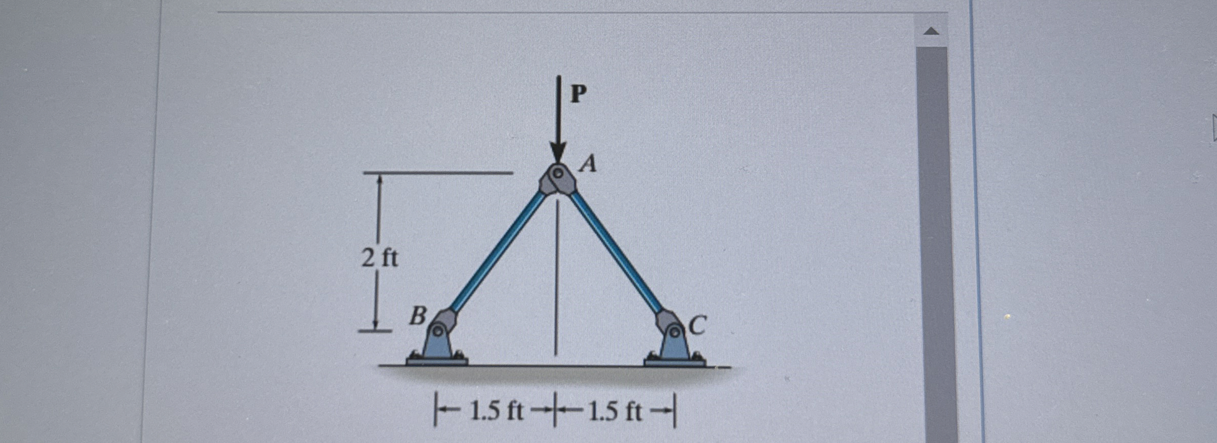 Solved The linkage is made of two pin-connected A-36 ﻿steel | Chegg.com