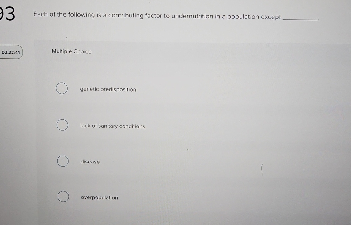 Solved Each of the following is a contributing factor to | Chegg.com