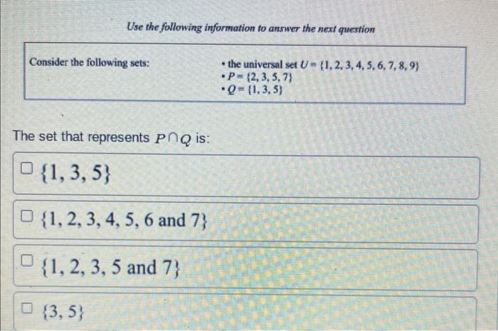 Solved Use the following information to answer the next | Chegg.com