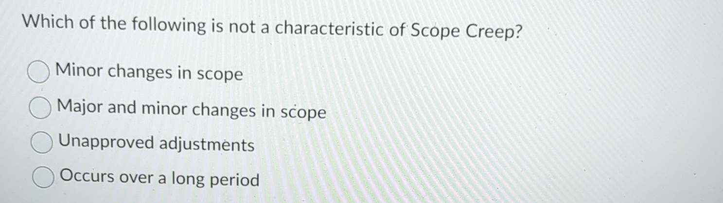 Solved Which of the following is not a characteristic of | Chegg.com