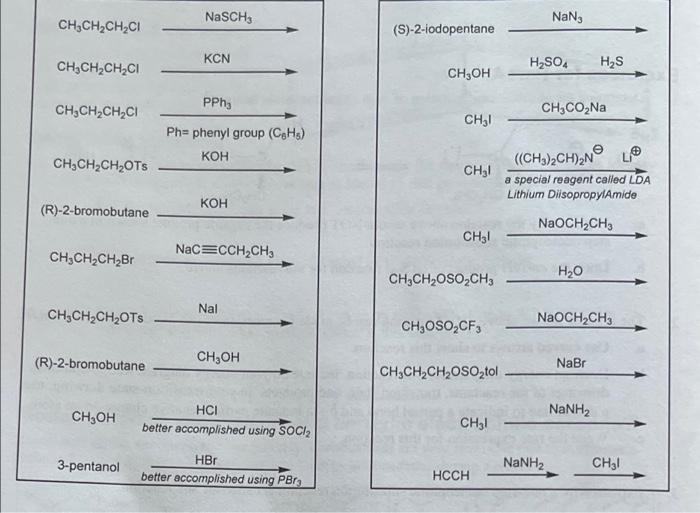Solved NaSCH3 KCN PPh₂ Ph= phenyl group (C₂H₂) KOH KOH | Chegg.com
