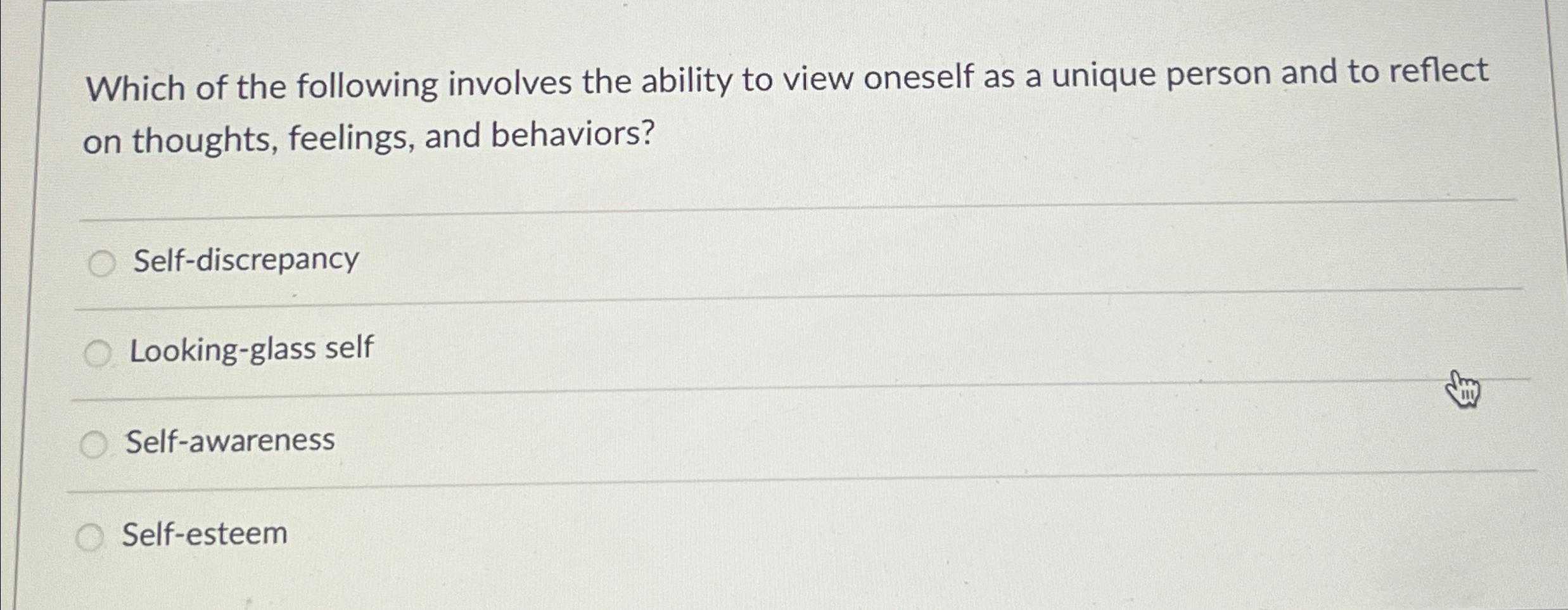 Solved Which of the following involves the ability to view | Chegg.com