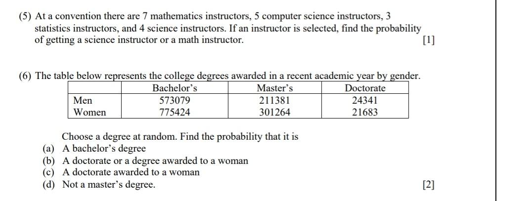 Solved (5) At a convention there are 7 mathematics | Chegg.com