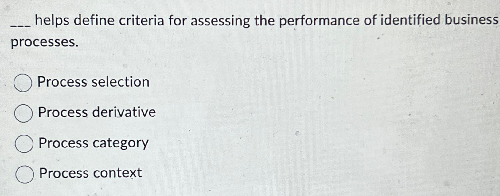 Solved helps define criteria for assessing the performance | Chegg.com