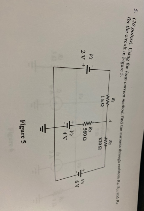 Solved 5 20 Points Using The Loop Current Method Find 8884