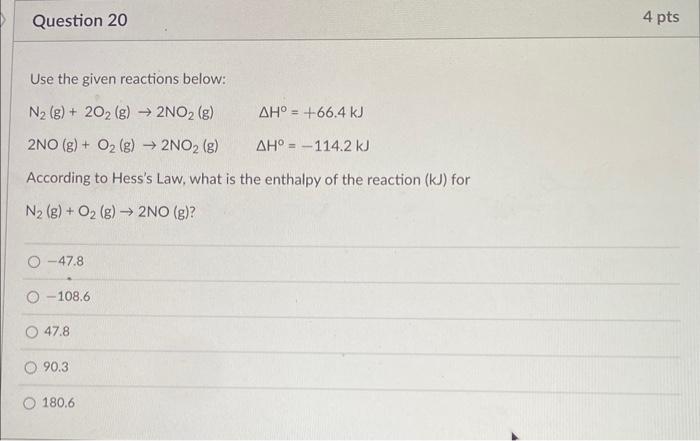 Solved Use the given reactions below: N2( g)+2O2( g)→2NO2( | Chegg.com