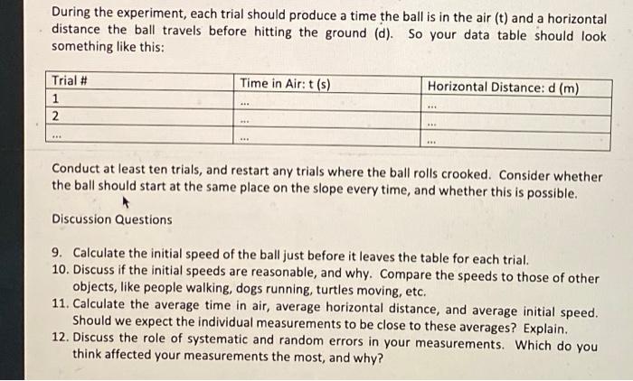 fill out the data table and do the experiment 10 | Chegg.com