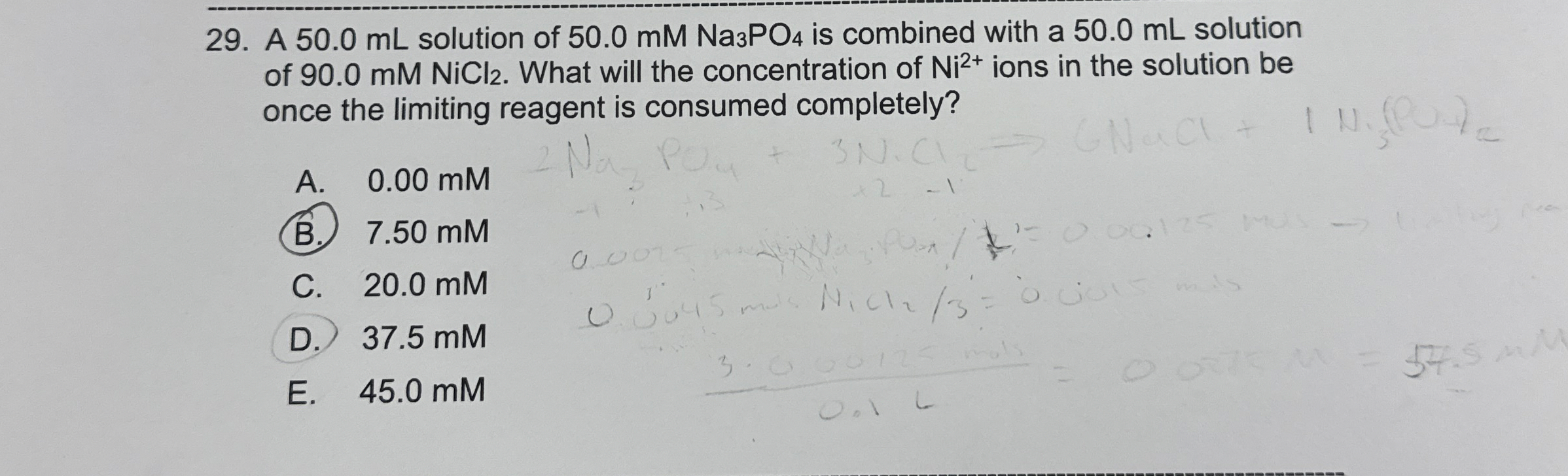 Solved A 50.0 ﻿mL solution of 50.0mMNa3PO4 ﻿is combined with | Chegg.com