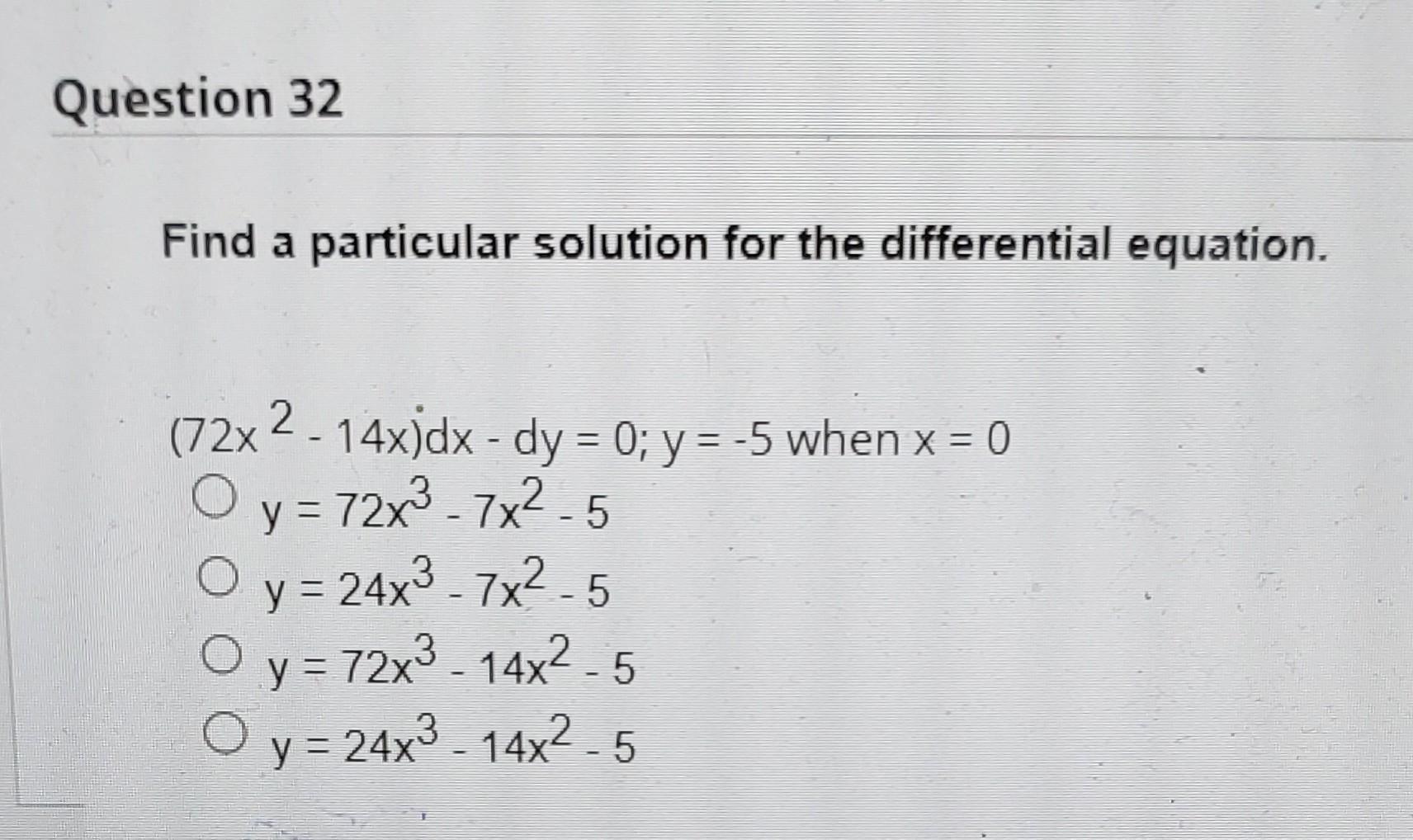 Solved Find a particular solution for the differential | Chegg.com