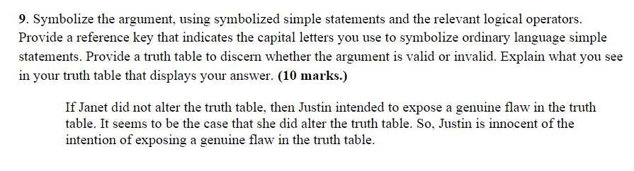 Solved Symbolize the argument, using symbolized simple | Chegg.com