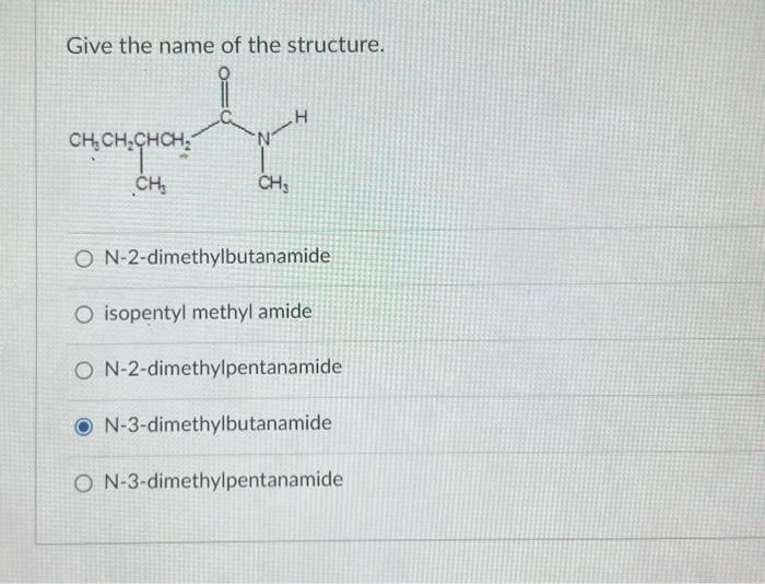 Solved Give the name of the structure. | Chegg.com