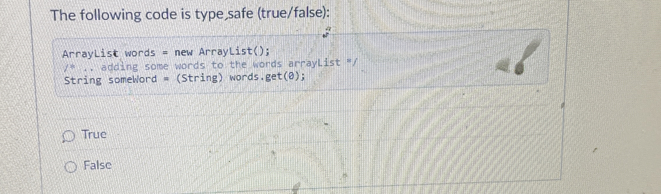 Solved The following code is type,safe | Chegg.com