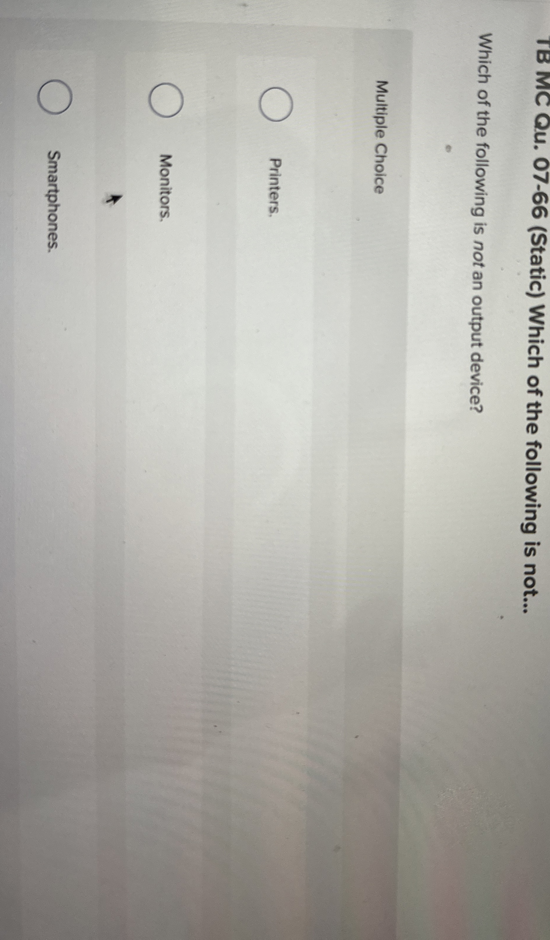 Solved TB MC Qu. 07-66 (Static) Which of the following is | Chegg.com Solved TB MC Qu. 07-66 (Static) Which of the following is | Chegg.com