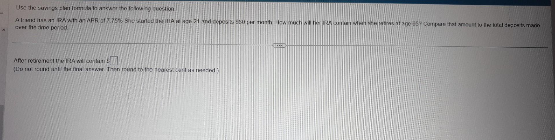 Solved The total deposits made over the time period is $ | Chegg.com
